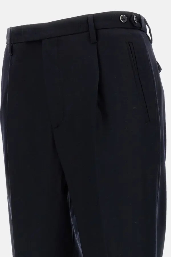 Barena Venezia Tailored Pants With Pressed Crease - Black
