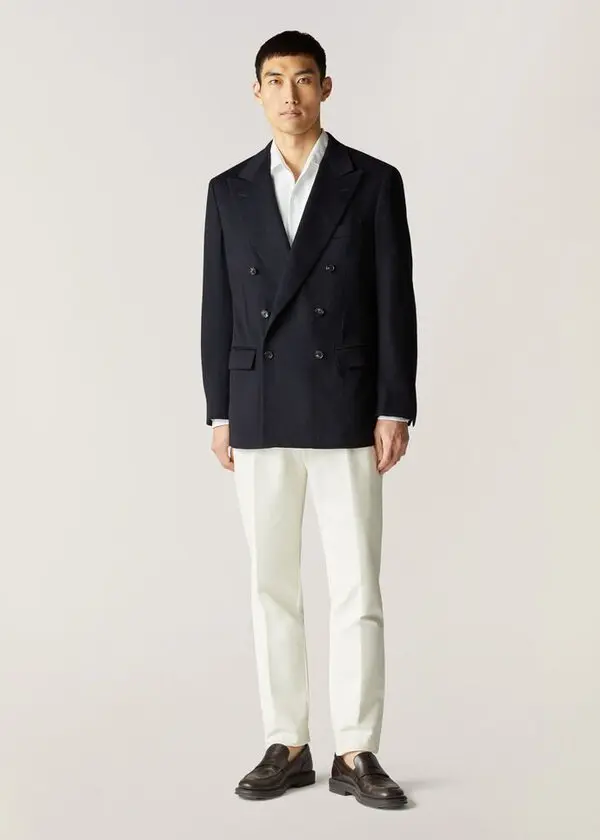 Loro Piana Lapel Long-sleeved Suit Jacket