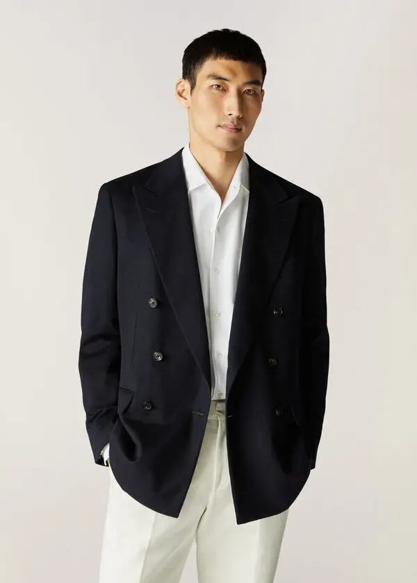 Loro Piana Lapel Long-sleeved Suit Jacket