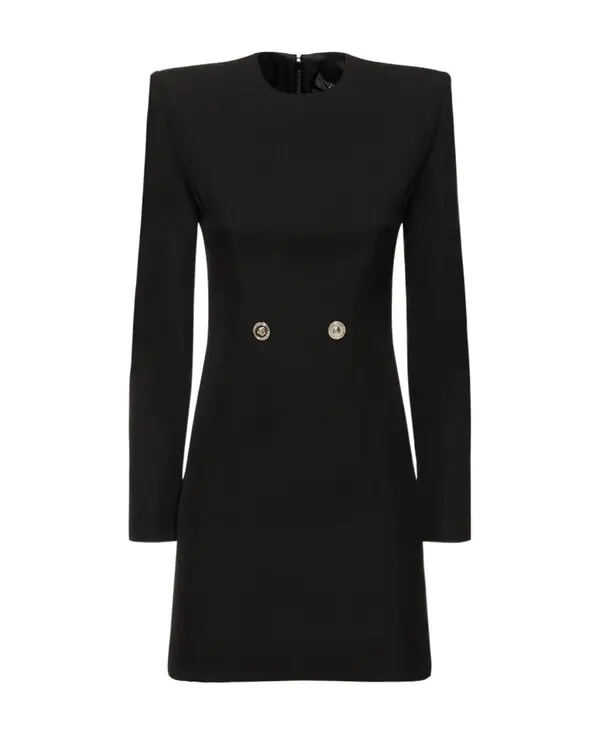 Versace Button Detailed Long-sleeved Dress