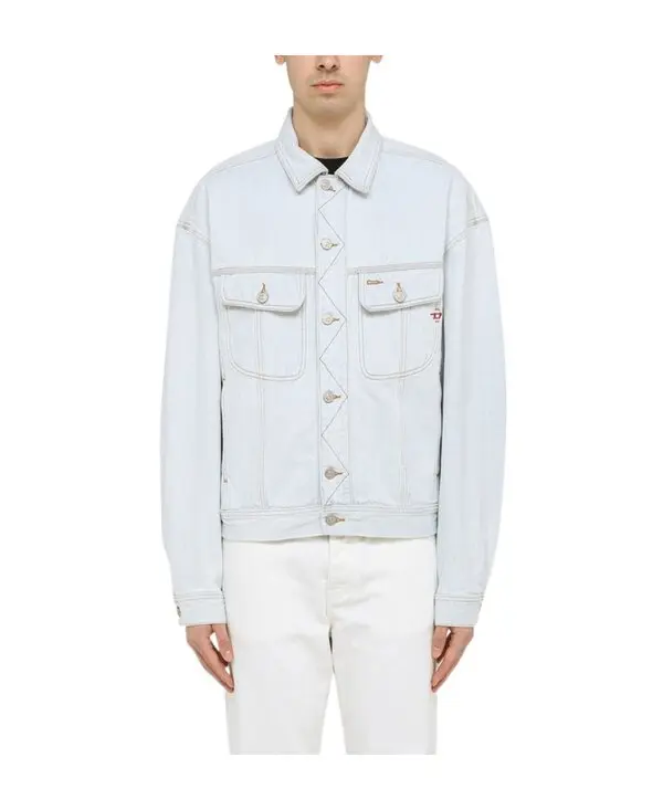 DIESEL® D-lillo Buttoned Denim Jacket - White