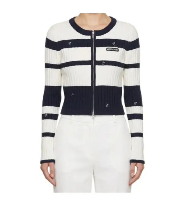 Marissa Chiara Colorblock Heart Knit Cardigan