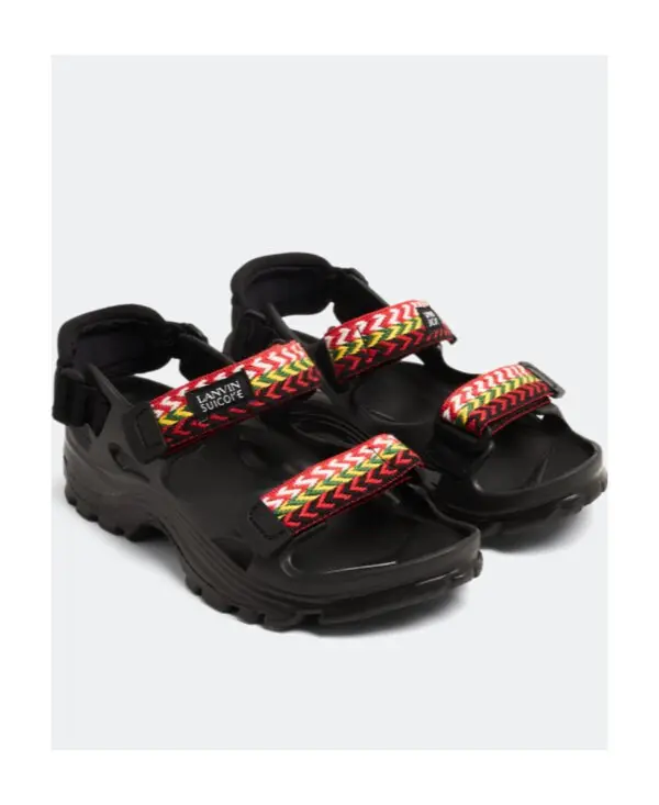 LANVIN X Suicoke Logo Patch Open Toe Sandals