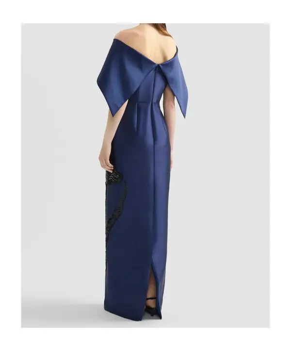 Erdem Embellished Mikado Off-the-shoulder Gown