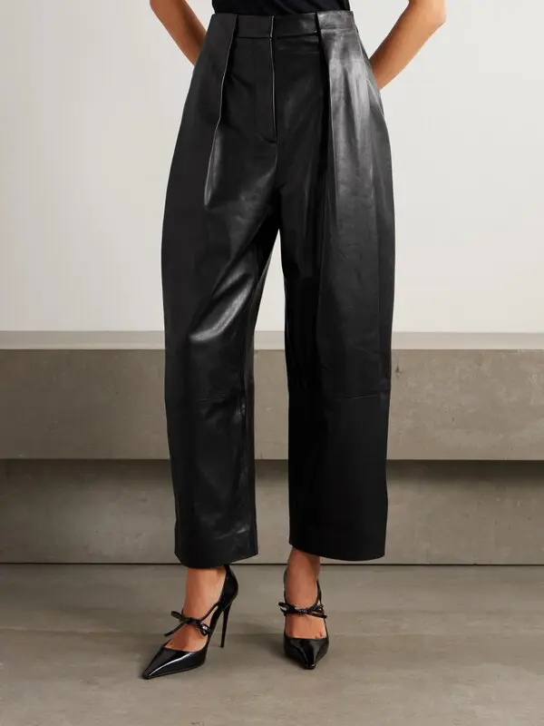 Balmain Pleated Wide-leg Trousers