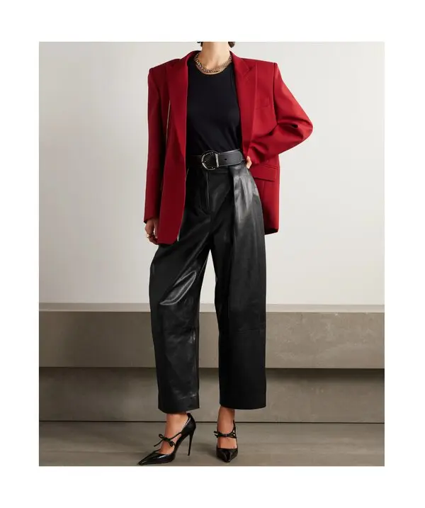 Balmain Pleated Wide-leg Trousers