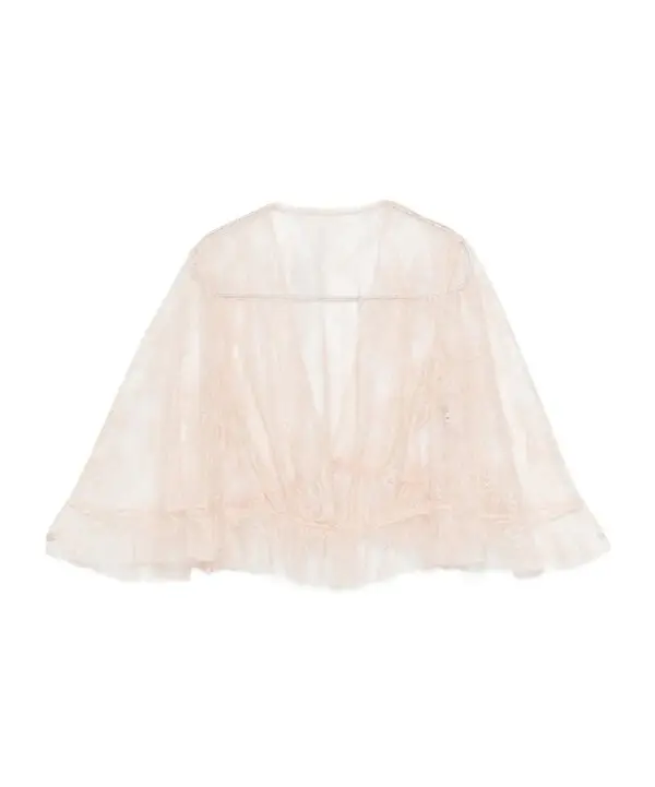 Alberta Ferretti Lace Trimmed Short Sleeve Shirt