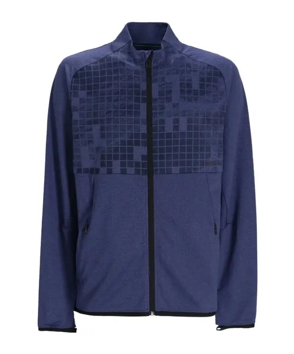 Hugo Boss Geometric-pattern Zip-up Sweatshirt