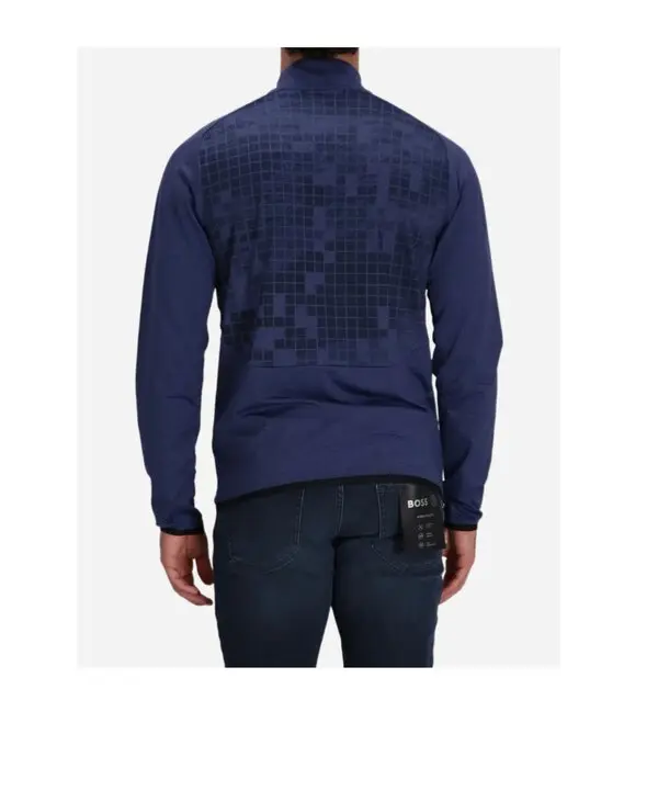 Hugo Boss Geometric-pattern Zip-up Sweatshirt