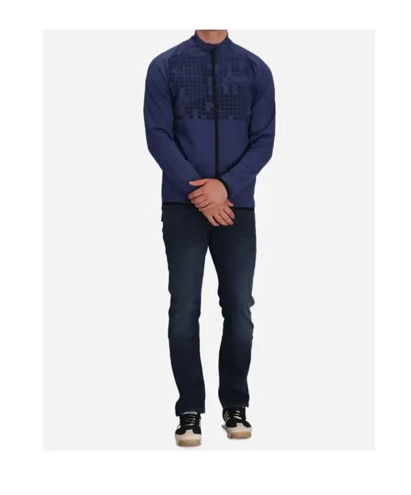 Hugo Boss Geometric-pattern Zip-up Sweatshirt