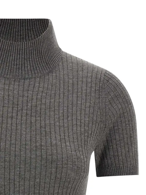Max Mara Turtleneck Short-sleeved Jumper - Black