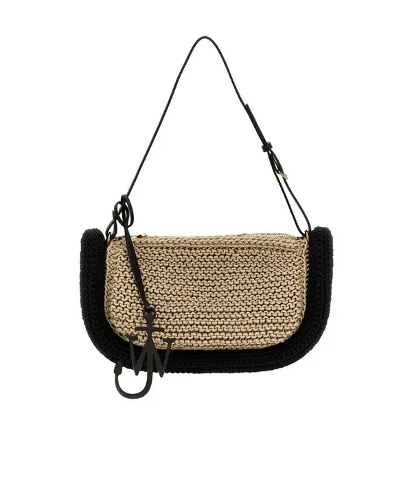 J.W.ANDERSON Bumper-15 Crochet-knit Shoulder Bag - Black
