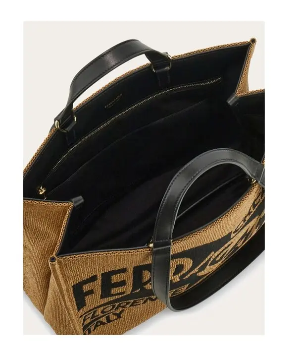 FERRAGAMO Logo Tote Bag - Brown
