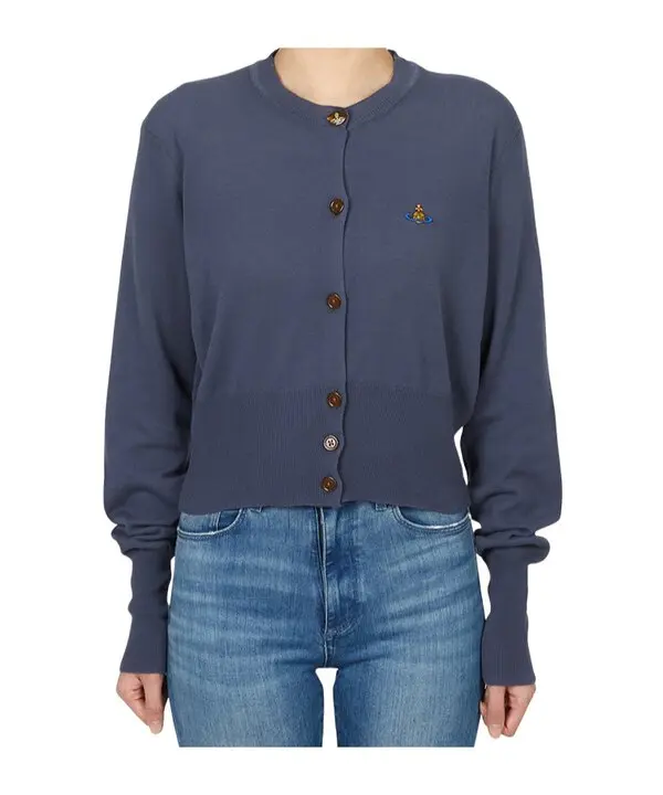 VIVIENNE WESTWOOD Bea Cropped Cardigan - Blue
