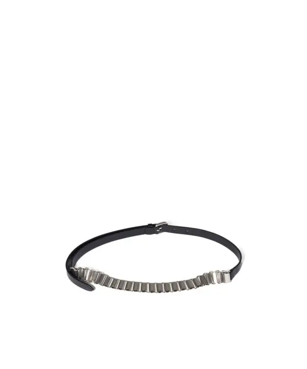Miu Miu Leather And Metal Belt - Black