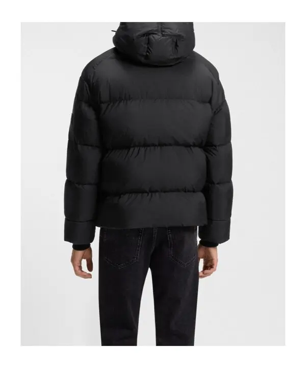 Hugo Boss Padded Zip-up Jacket With Detachable Hood