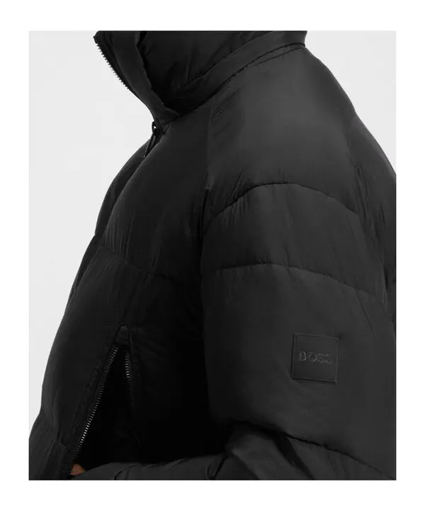 Hugo Boss Padded Zip-up Jacket With Detachable Hood