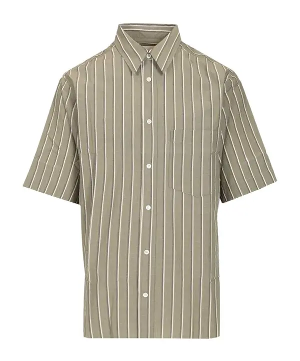 Isabel Marant Étoile Labilio Striped Short-sleeve Shirt - Gray