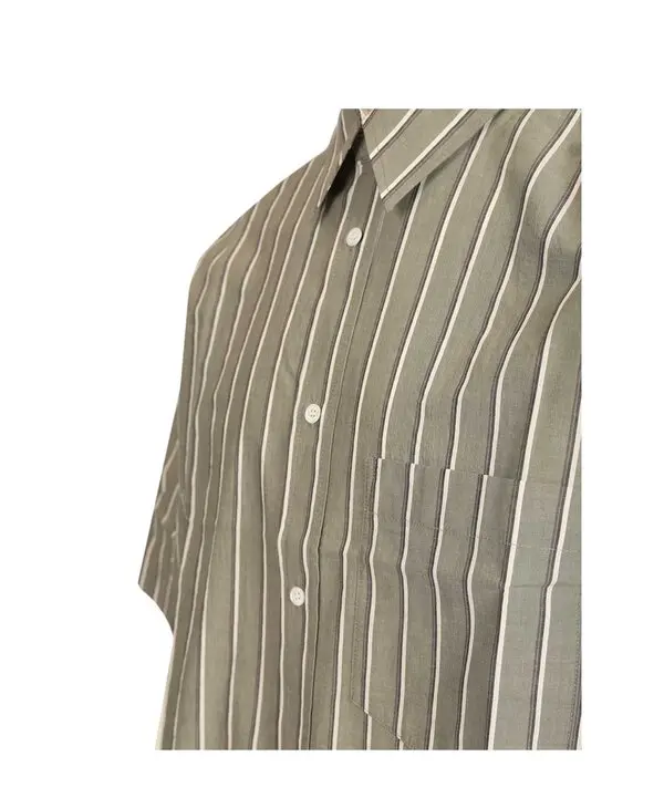 Isabel Marant Étoile Labilio Striped Short-sleeve Shirt - Gray