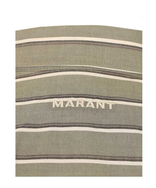 Isabel Marant Étoile Labilio Striped Short-sleeve Shirt - Gray