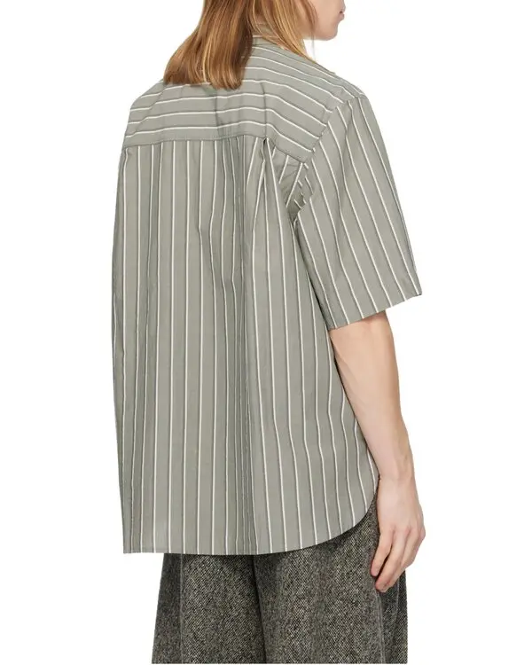 Isabel Marant Étoile Labilio Striped Short-sleeve Shirt - Gray