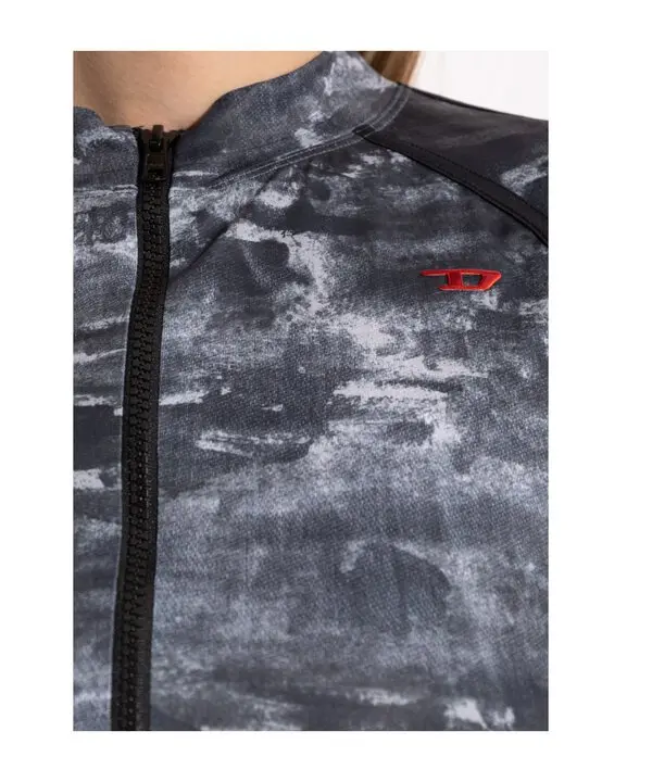 DIESEL® Skyler Short Sleeve Zip Up Top