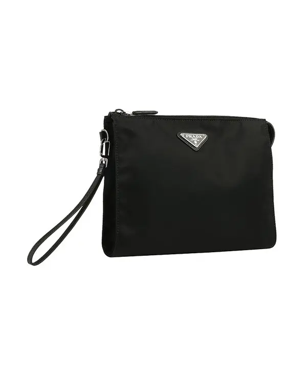 Prada Re-nylon And Saffiano Leather Necessaire - Black