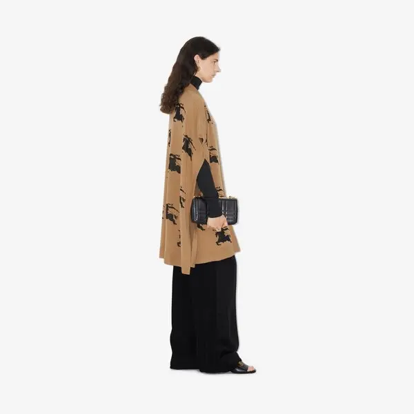 Burberry Logo Motif Embroidered Jacquard Cape