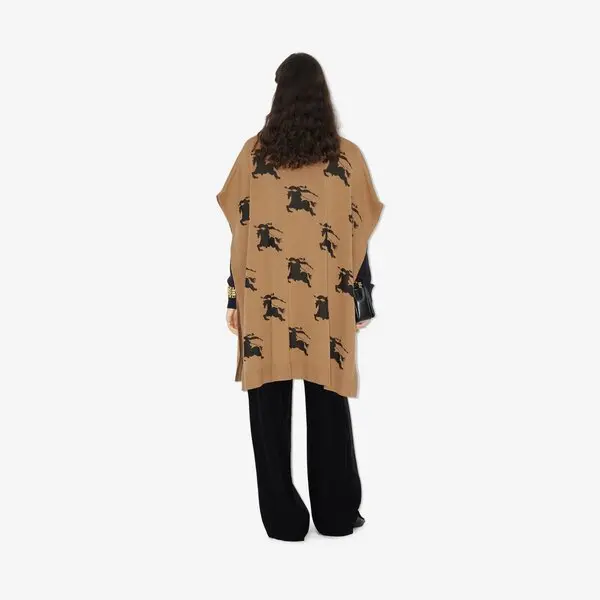 Burberry Logo Motif Embroidered Jacquard Cape