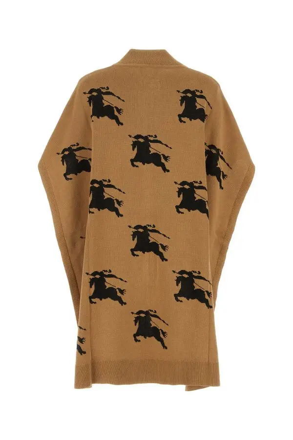 Burberry Logo Motif Embroidered Jacquard Cape