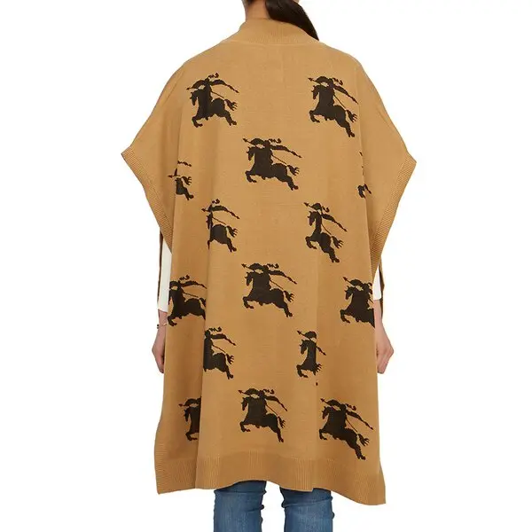 Burberry Logo Motif Embroidered Jacquard Cape