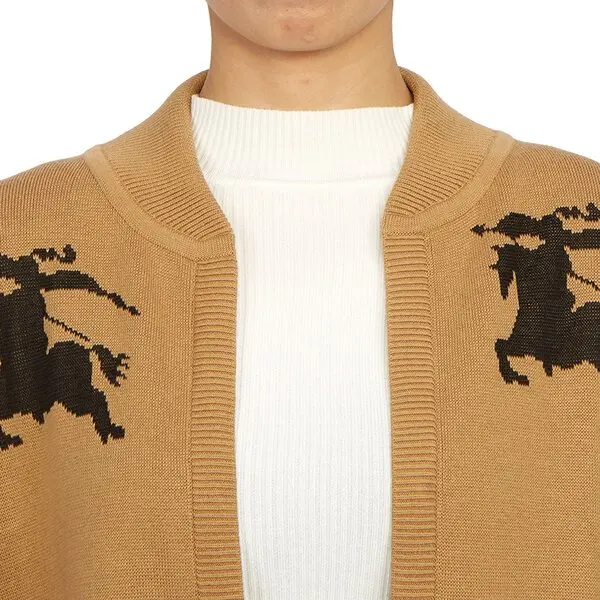Burberry Logo Motif Embroidered Jacquard Cape