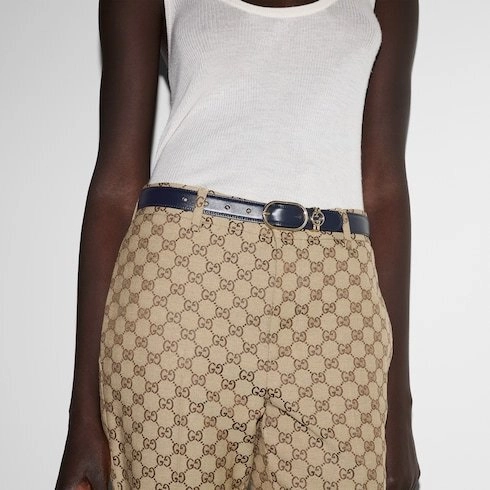 Gucci Oval Buckle Logo Belt