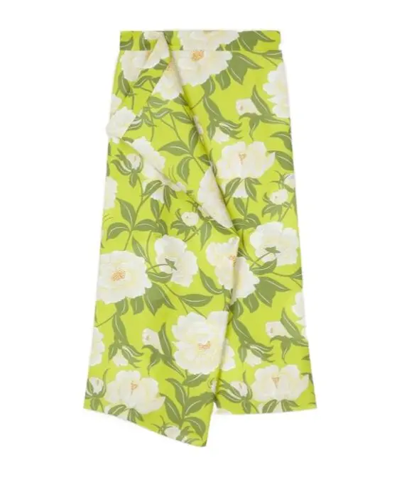Kenzo Peonies' Midi Skirt - Green