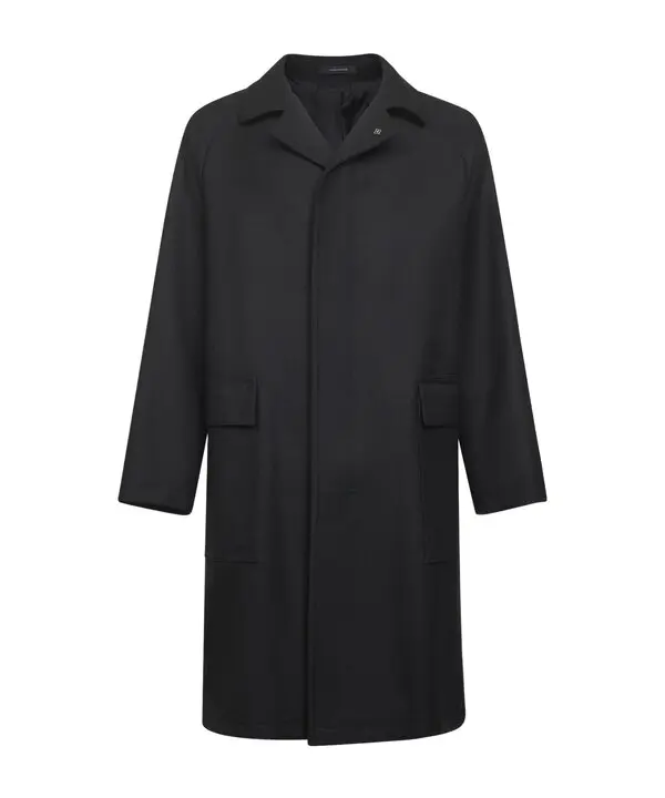 Tagliatore Raglan Sleeve Coat - Black