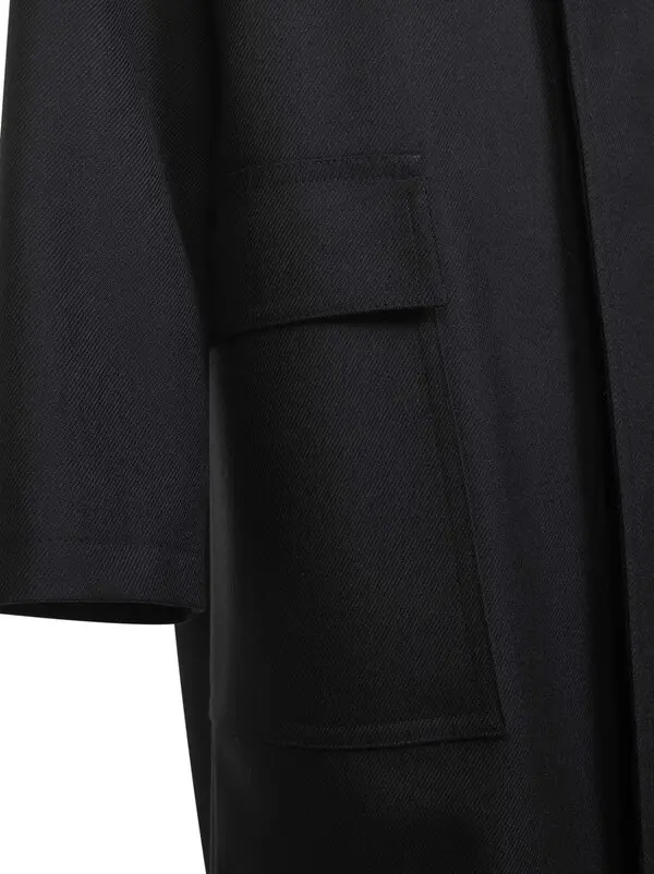 Tagliatore Raglan Sleeve Coat - Black