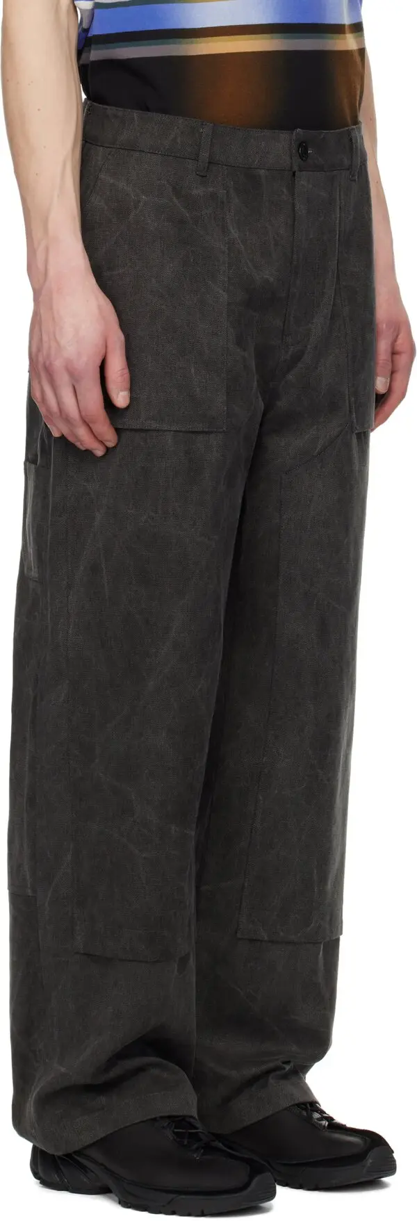 JUUN.J Washed Cotton Work Trousers