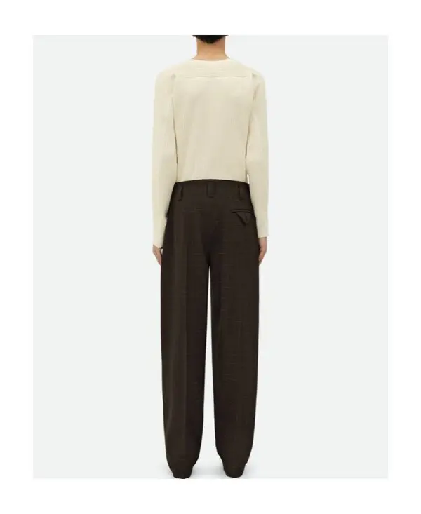Bottega Veneta Criss-cross Pleated Wide-leg Trousers