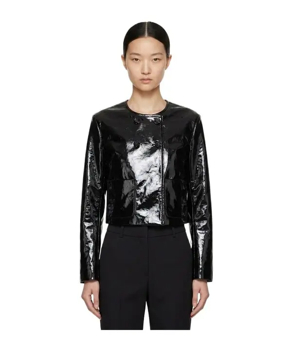 Marissa Chiara Long-sleeved Leather Jacket