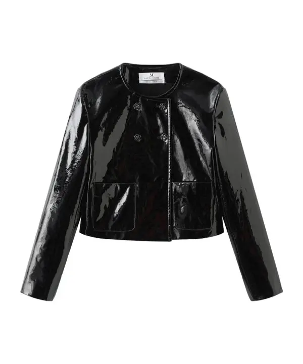 Marissa Chiara Long-sleeved Leather Jacket