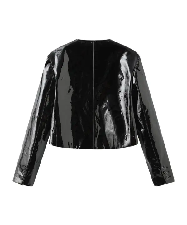 Marissa Chiara Long-sleeved Leather Jacket