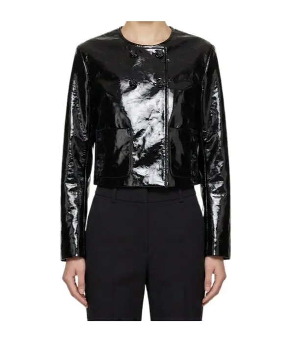 Marissa Chiara Long-sleeved Leather Jacket