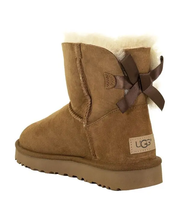 UGG Bailey Bow Mini Ankle Boots - Maroon