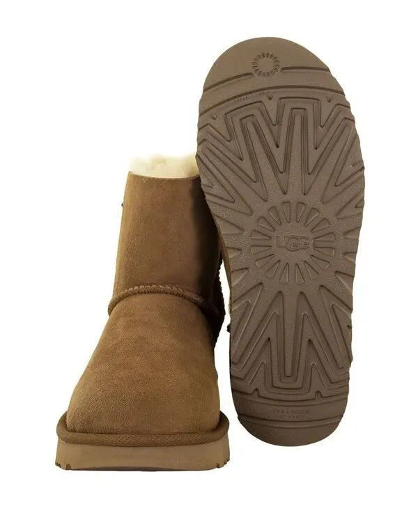 UGG Bailey Bow Mini Ankle Boots - Maroon