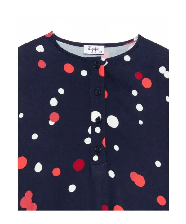 IL GUFO Polka Dot Long Sleeve Dress