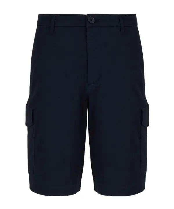 Armani Exchange Cargo Shorts With Belt Loops - Navy Blue
