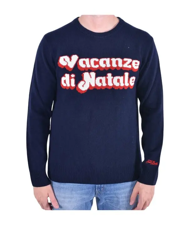 MC2 SAINT BARTH Vacanze Di Natale" Round Neck Sweater - Black