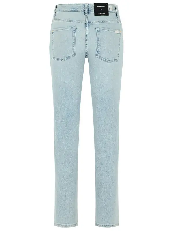 7 For All Mankind Logo Label Straight-leg Jeans - Green