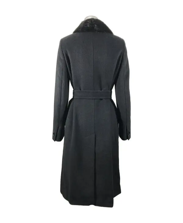 Max Mara Belted Lapel Long Sleeve Coat