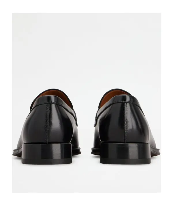 TOD'S Square-toe High-shine Loafers - Black